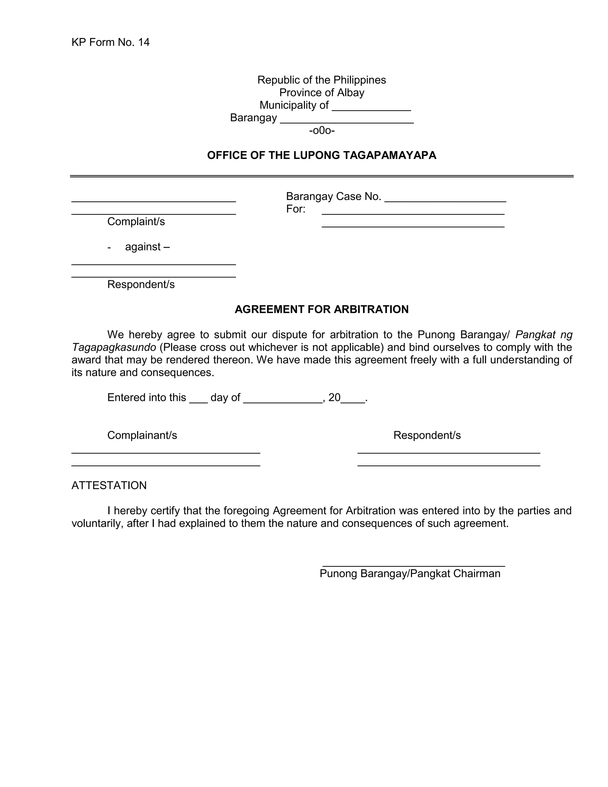 Katarungang pambarangay forms-uses and applications | PDF