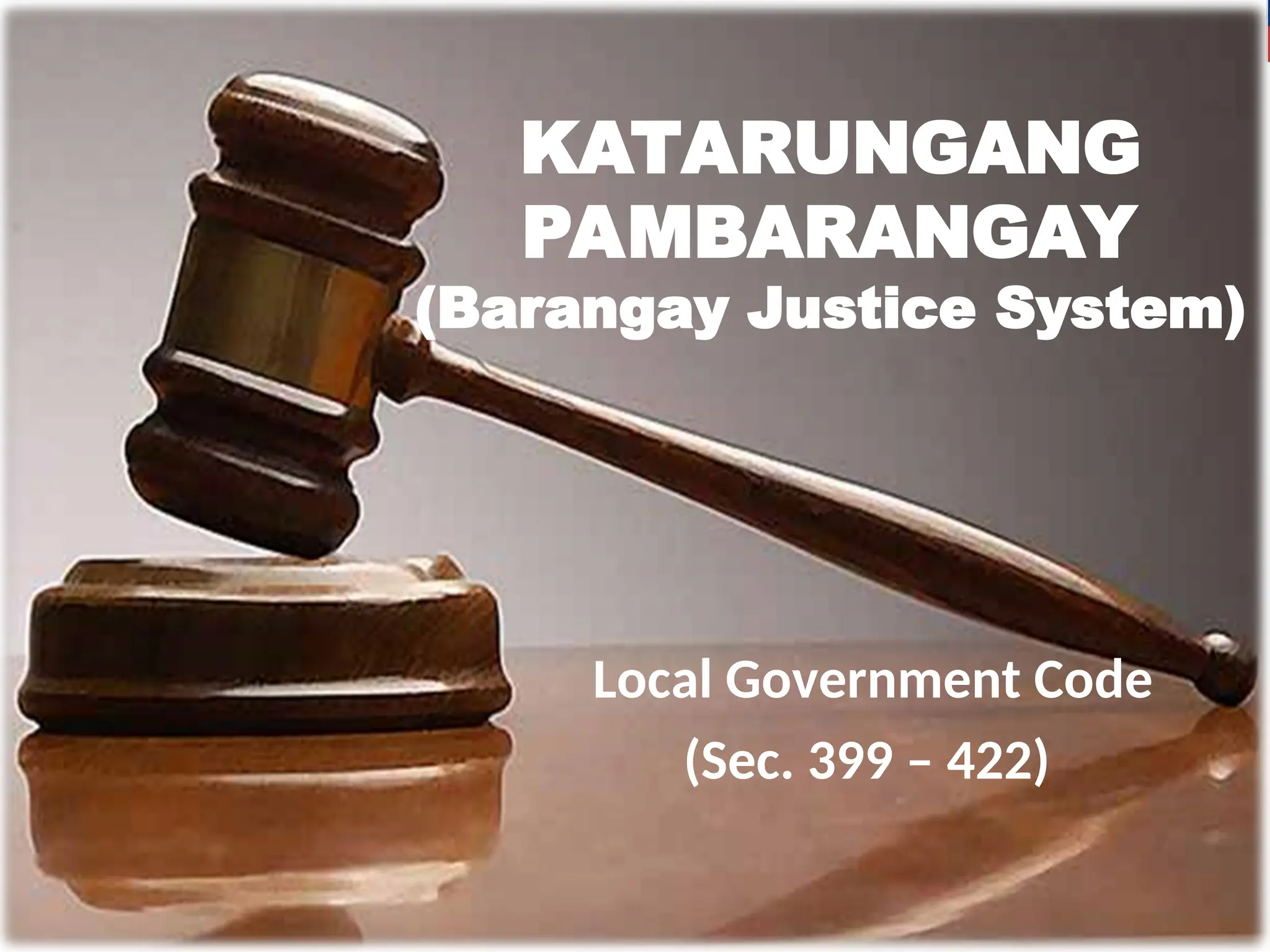 Katarungng Pambarangay Enhancement Training | PPT