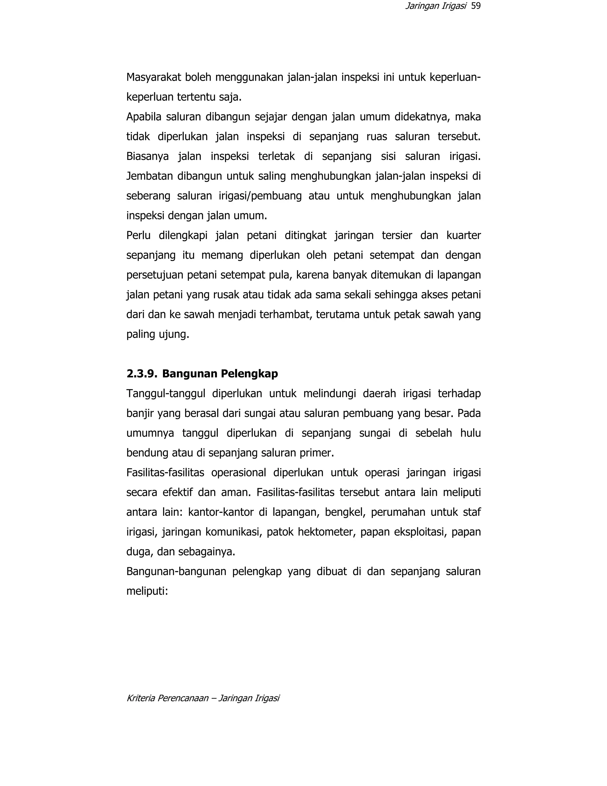 Kp 01 2010 perencanaan jaringan irigasi | PDF
