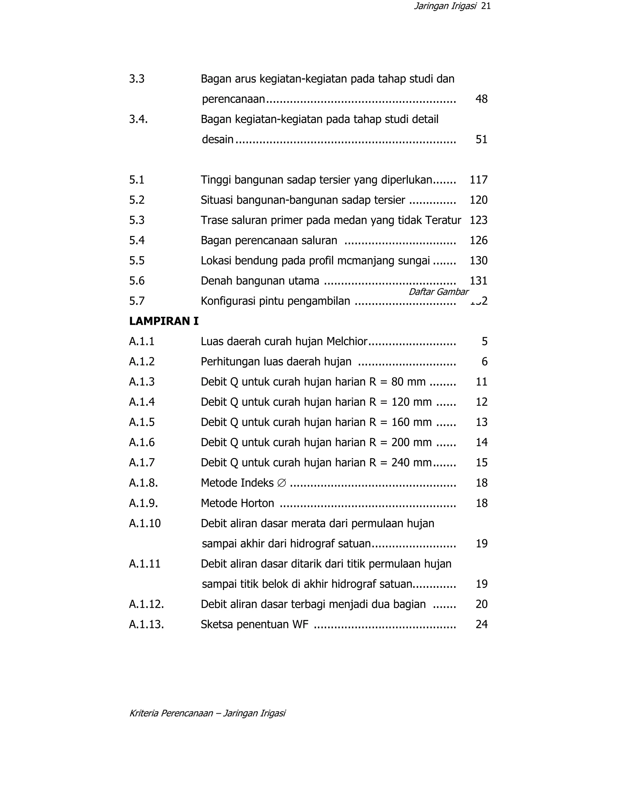 Kp 01 2010 perencanaan jaringan irigasi | PDF