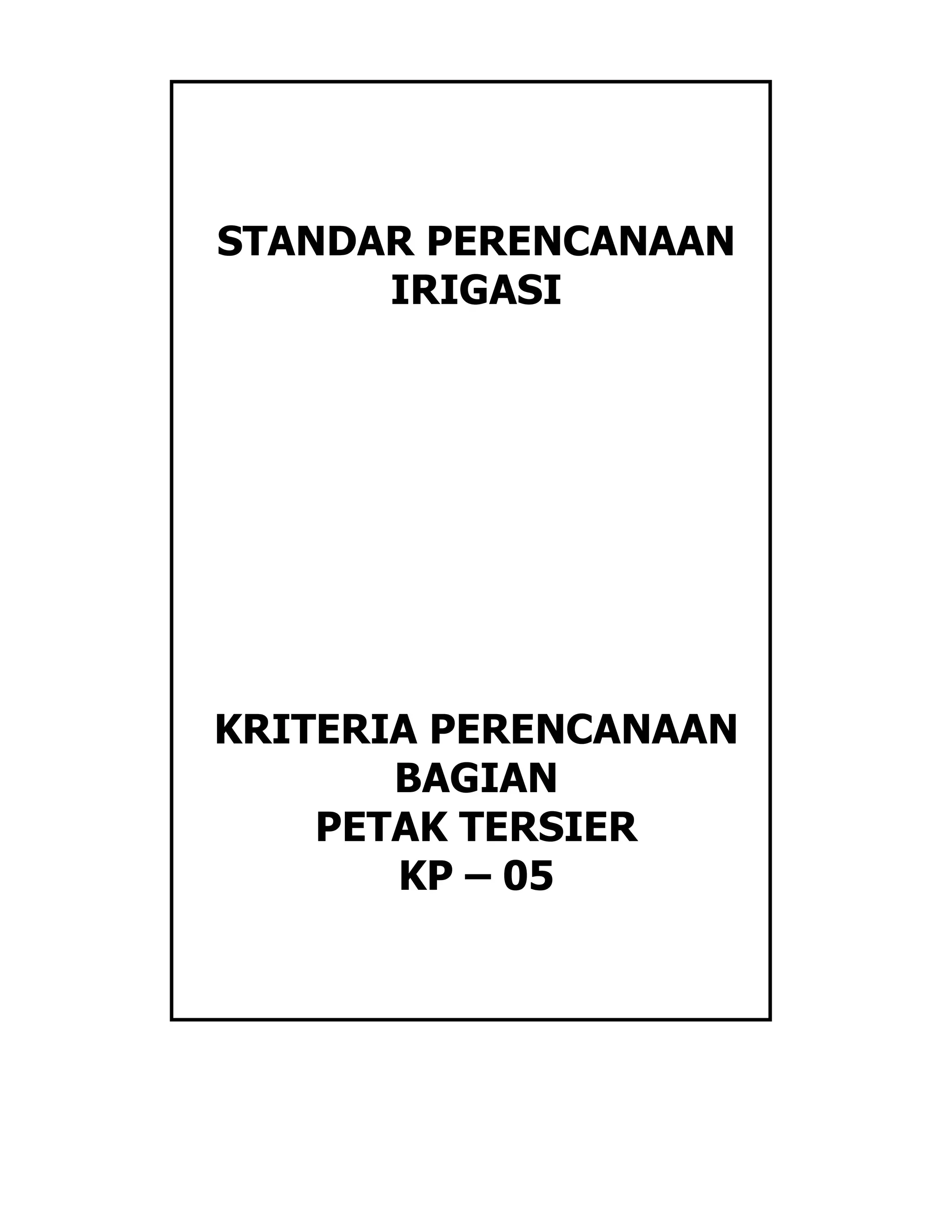 Kp 05 2010 petak tersier | PDF