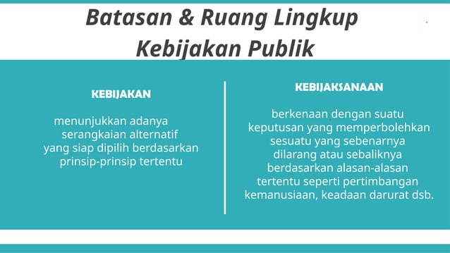 konsep dasar kebijakan publik kebijakan publik | PPT