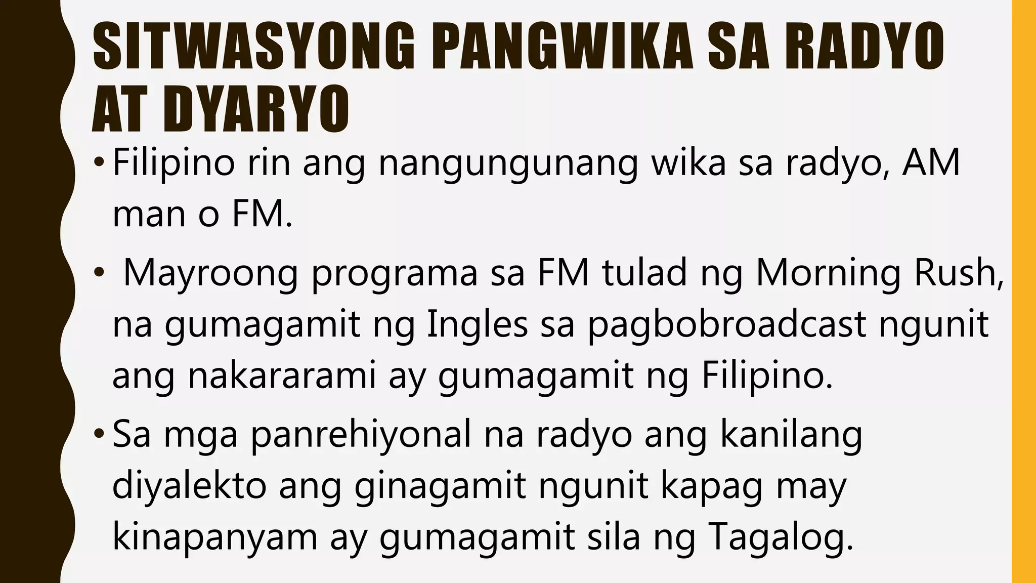 Mga Sitwasyong Pangwika | PPTX