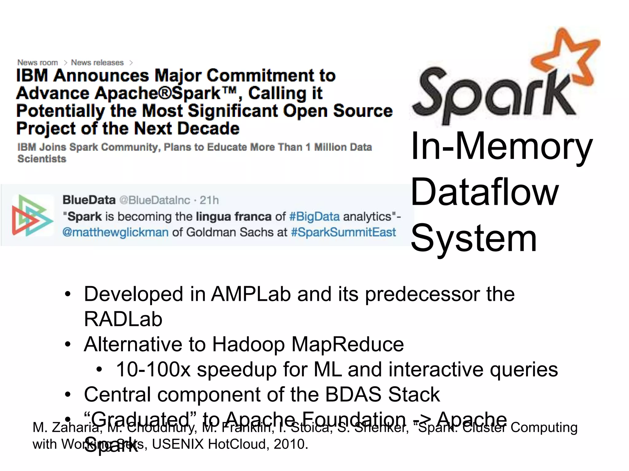 What’s New in the Berkeley Data Analytics Stack | PPT