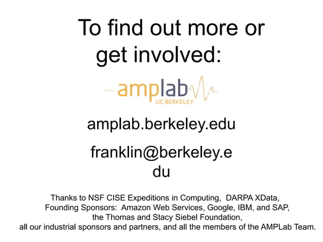 What’s New in the Berkeley Data Analytics Stack | PPTX | Databases | Computer Software and ...