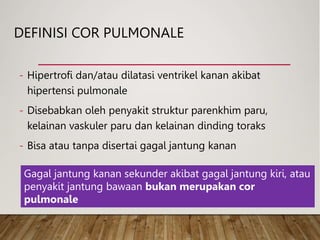 cor pulmonale for humanity faculty medicine | PPTX