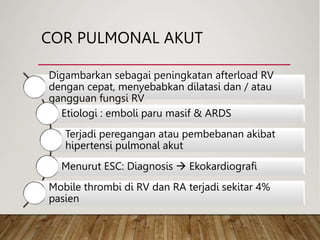 cor pulmonale for humanity faculty medicine | PPTX