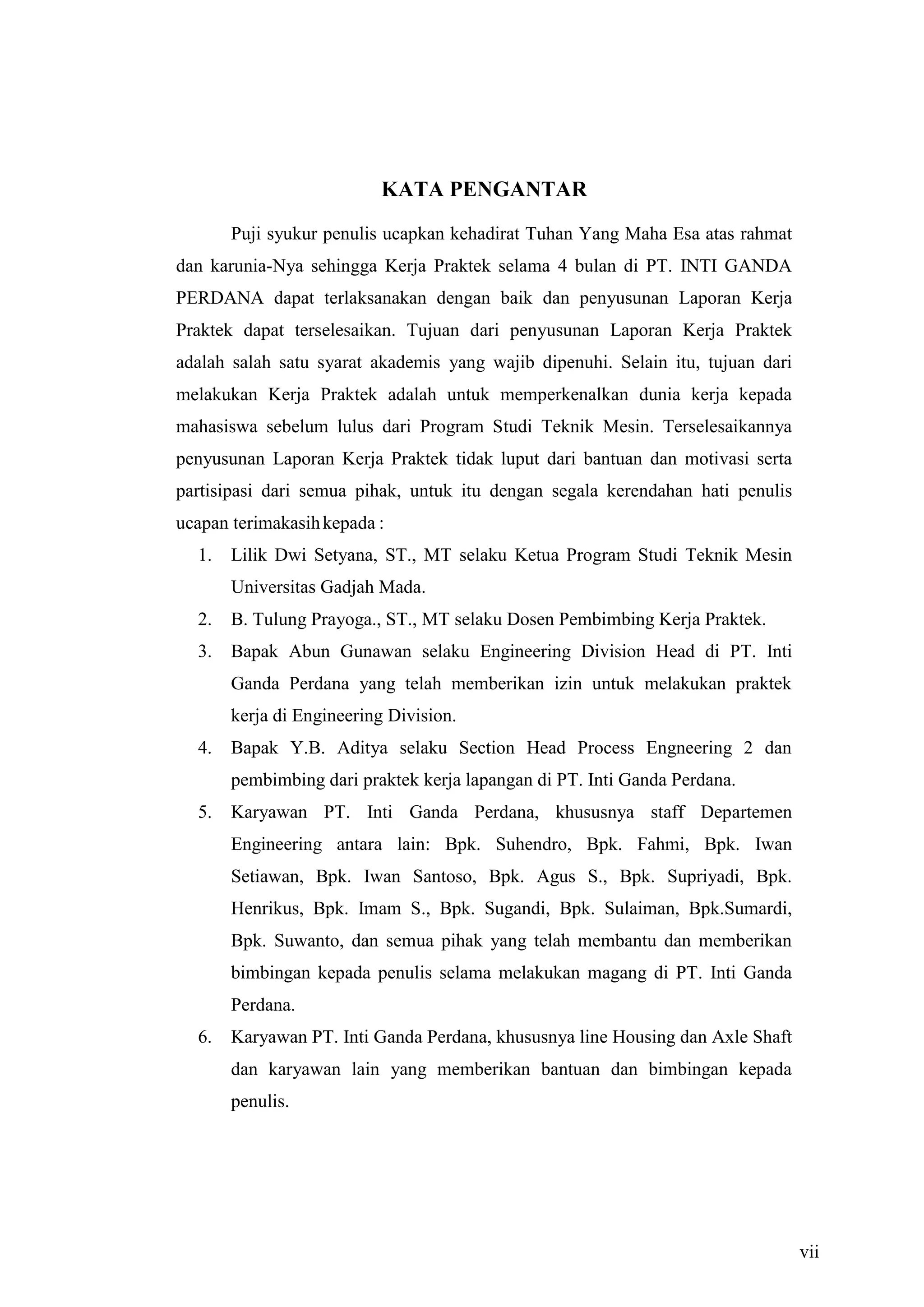 Laporan Kerja Praktek PT Inti Ganda Perdana | PDF