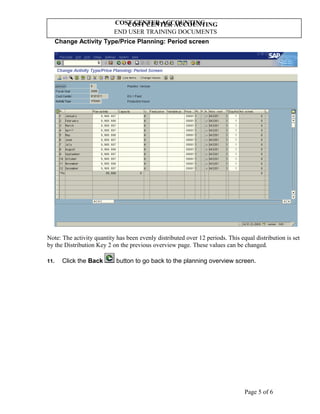 Kp26 Plan Activity Output On Cost Center | DOC