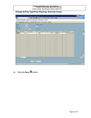 Kp26 Plan Activity Output On Cost Center | DOC