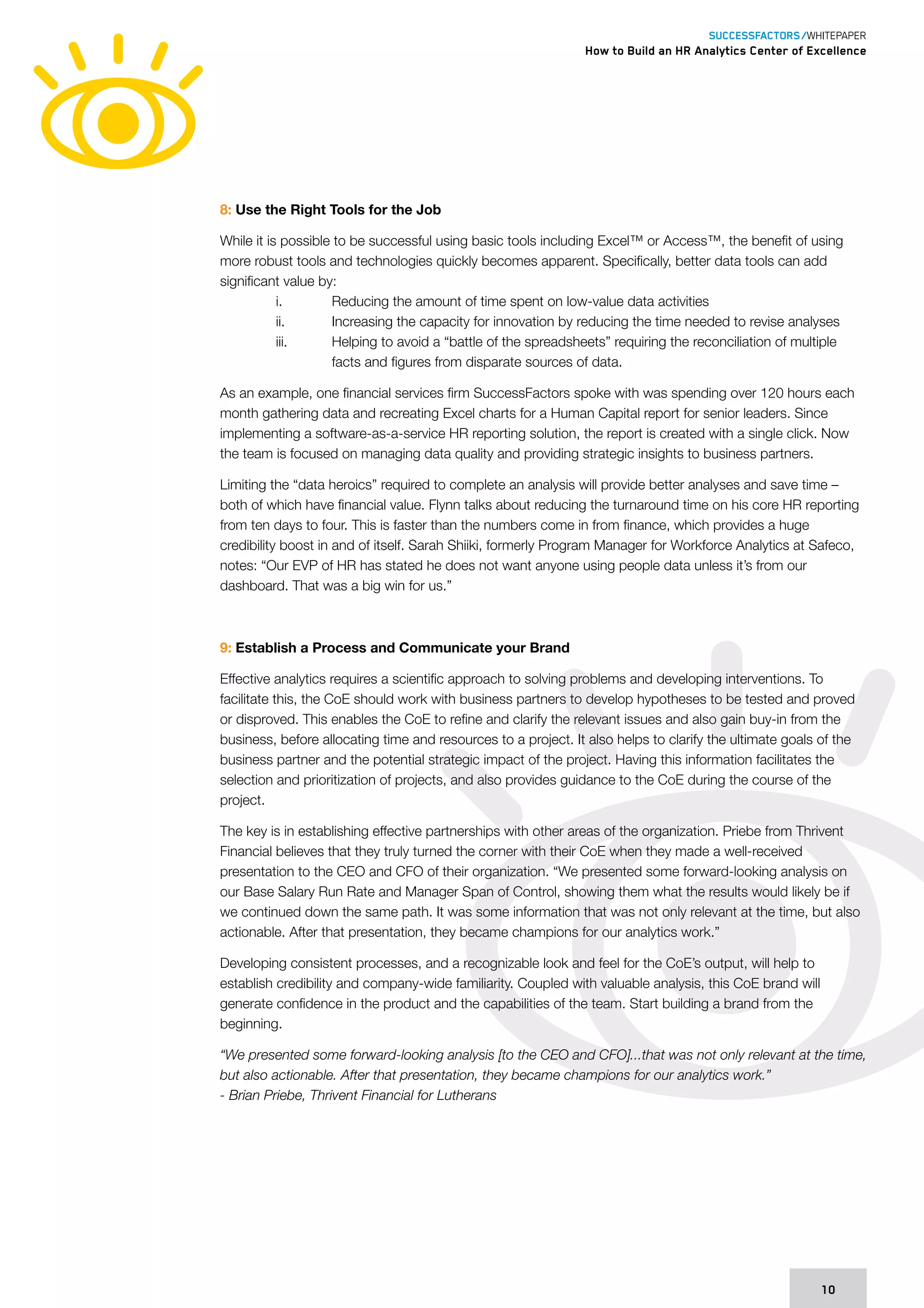 How to Build an HR Analytics Center of Excellence | PDF
