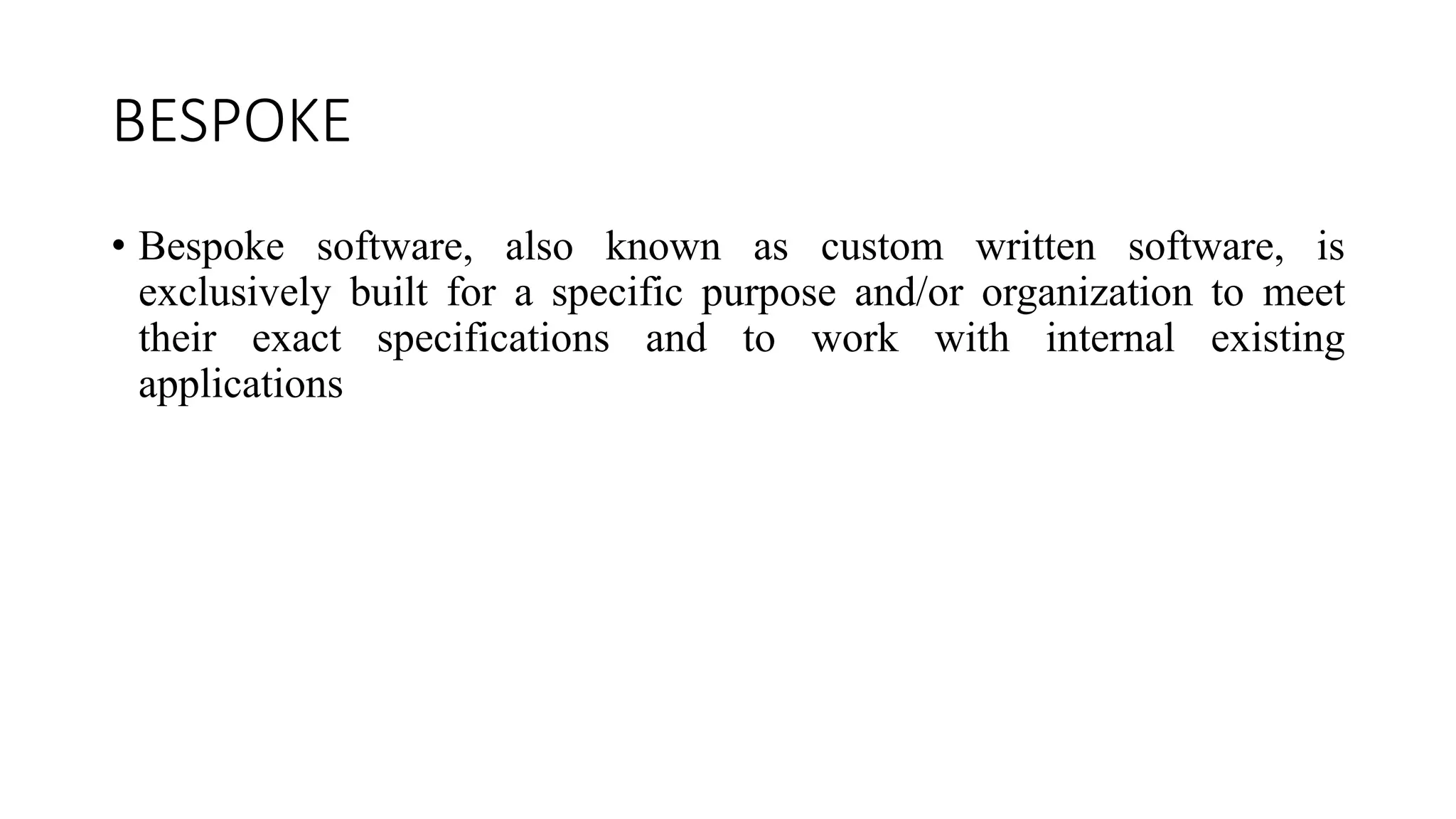 KPASIME MEKENZE -TYPES OF SOFTWARE (COTS) AND BESPOKE.pptx | Free Download