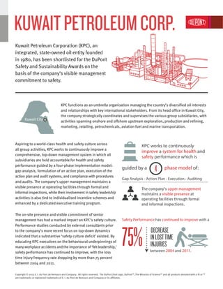 Kuwait Petroleum Corporation | DuPont Safety and Sustainability Awards ...