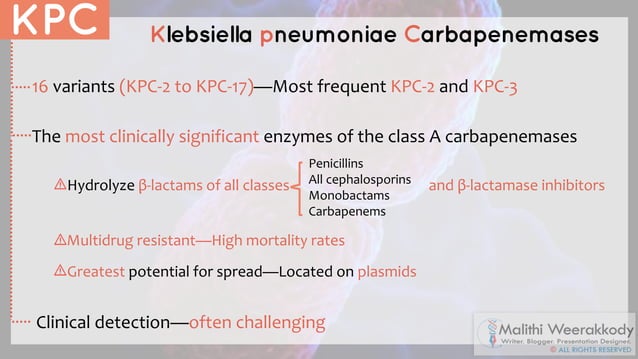KPC (Klebsiella pneumoniae carbapenamases) | PDF