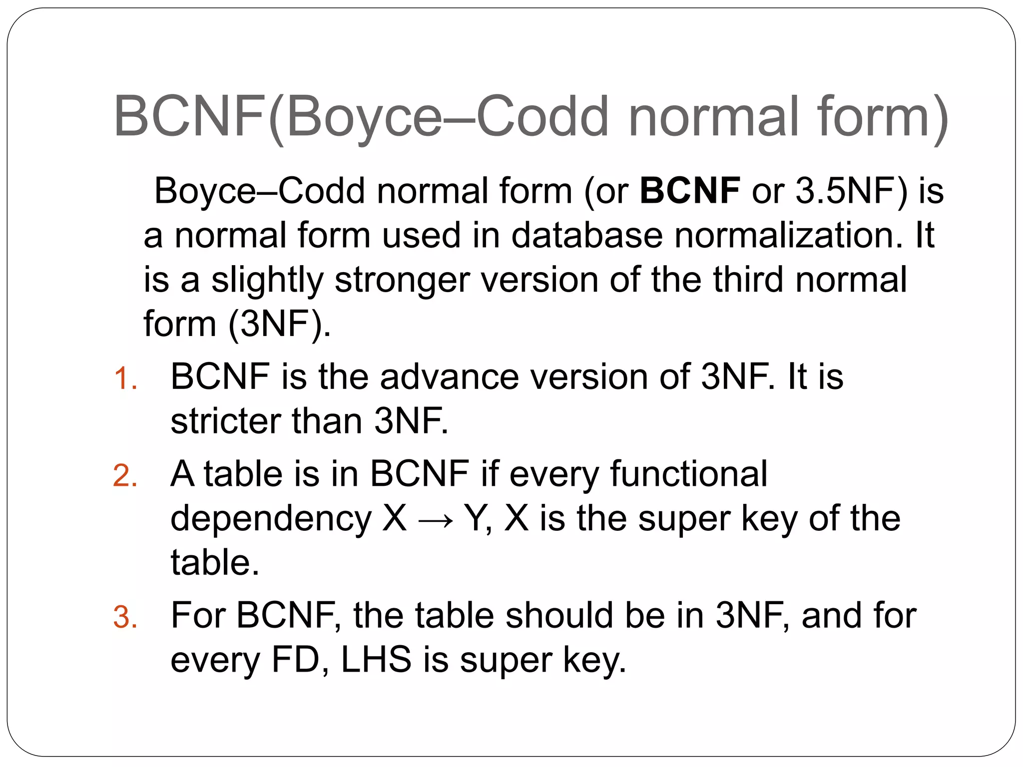 #KPC #CST #DBMS(BCNF) | PPT