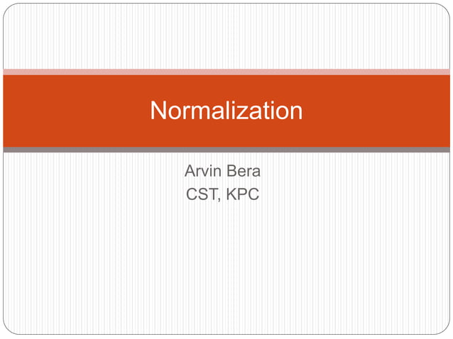 #KPC #CST #DBMS(BCNF) | PPT
