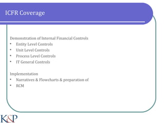 Internal Financial Controls (IFC) / Internal Control over Financial Reporting (ICFR) | PPT ...