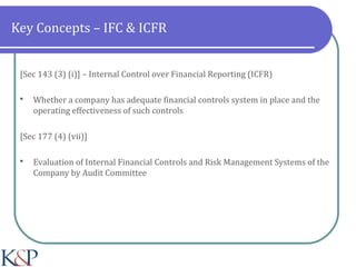 Internal Financial Controls (IFC) / Internal Control over Financial ...