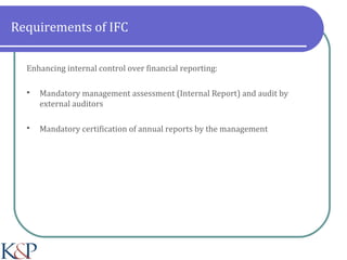 Internal Financial Controls (IFC) / Internal Control over Financial ...