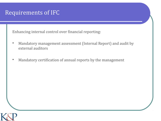 Internal Financial Controls (IFC) / Internal Control over Financial Reporting (ICFR) | PPT ...