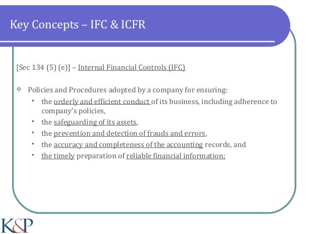 Internal Financial Controls (IFC) / Internal Control over Financial R… Internal Financial Controls (IFC) / Internal Control over Financial R…