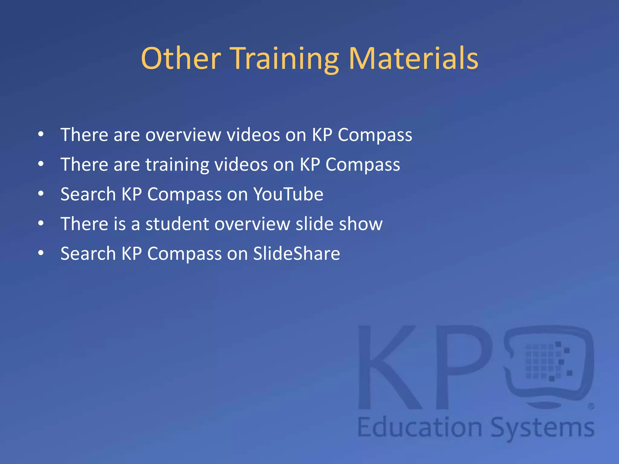 KP Compass Demo Instructions | PPTX