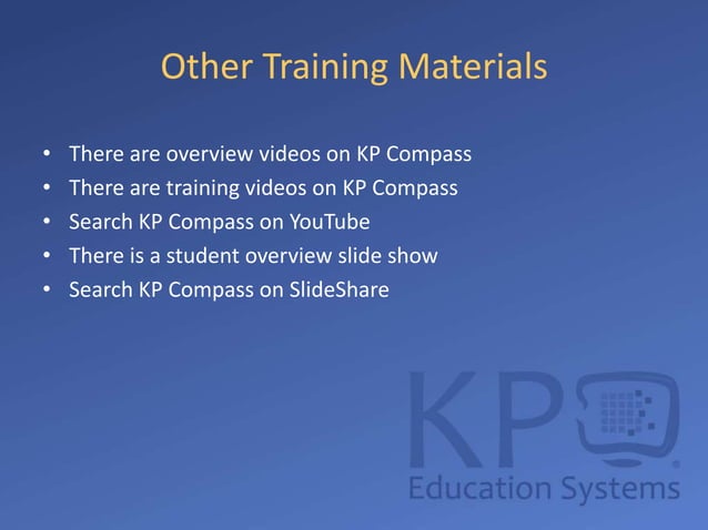 KP Compass Demo Instructions | PPTX