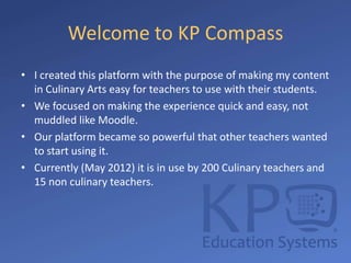 KP Compass Learning Platform | PPT