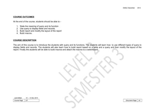 Kpd 301 queries, macros and report using dbms -done | PPT