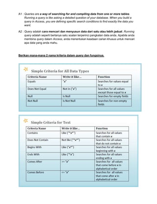 Kpd 301 queries, macros and report using dbms | PDF