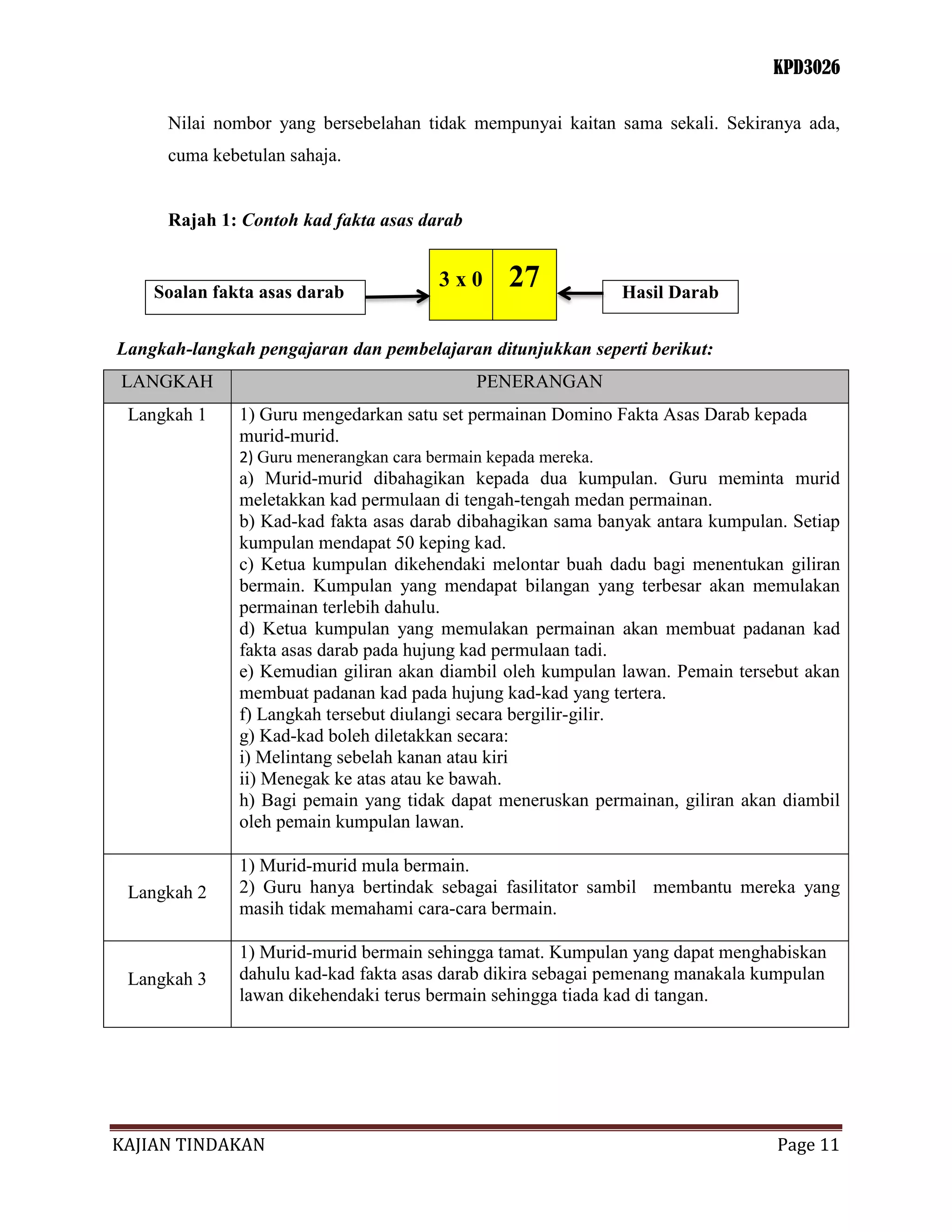Kpd3026 tugasan 3 kajian tindakan | PDF