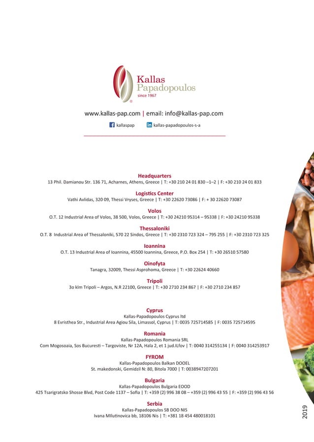 Food Service & Raw Materials Catalogue 2019 | PDF