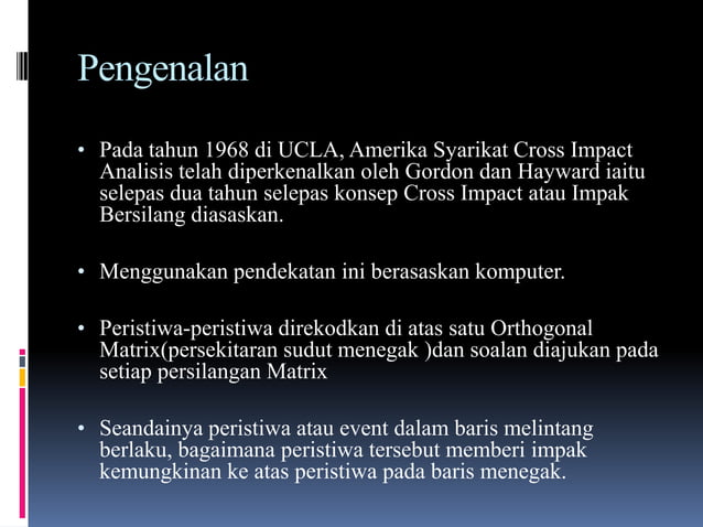 cross impact analysis | PPT