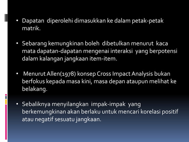 cross impact analysis | PPT