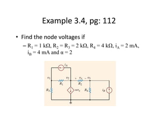 Circuit Analysis EE211 Lecture 10-12 | PDF