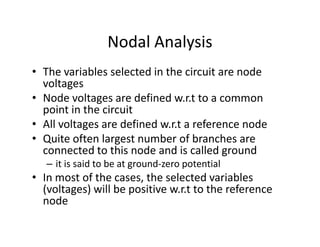 Circuit Analysis EE211 Lecture 10-12 | PDF