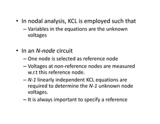 Circuit Analysis EE211 Lecture 10-12 | PDF
