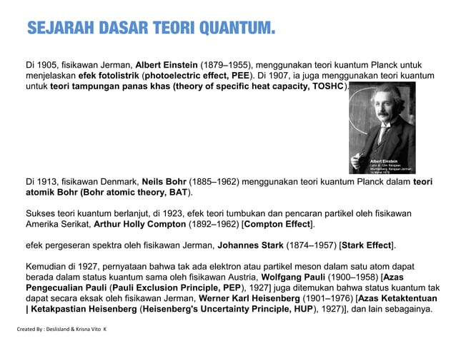 Dasar Teori Quantum Dan Model Atom | PPT