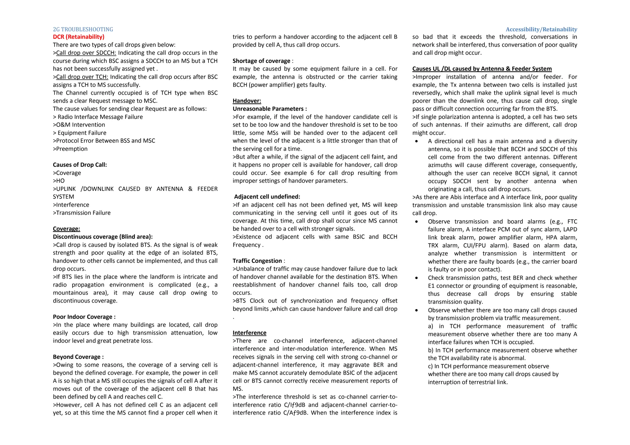 Kpi 2g Troubleshooting Telecommunication Pdf