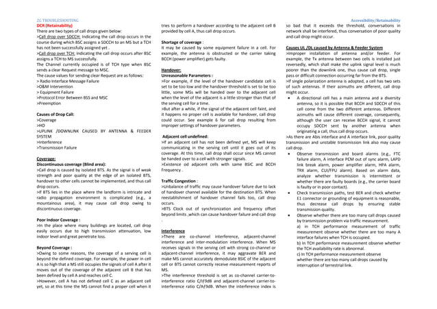 kpi_2g_troubleshooting telecommunication | PDF
