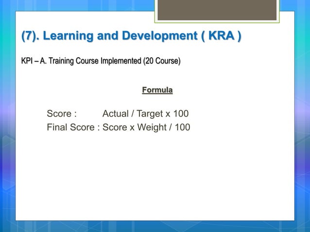 KPI and KRA Calculation | PPTX