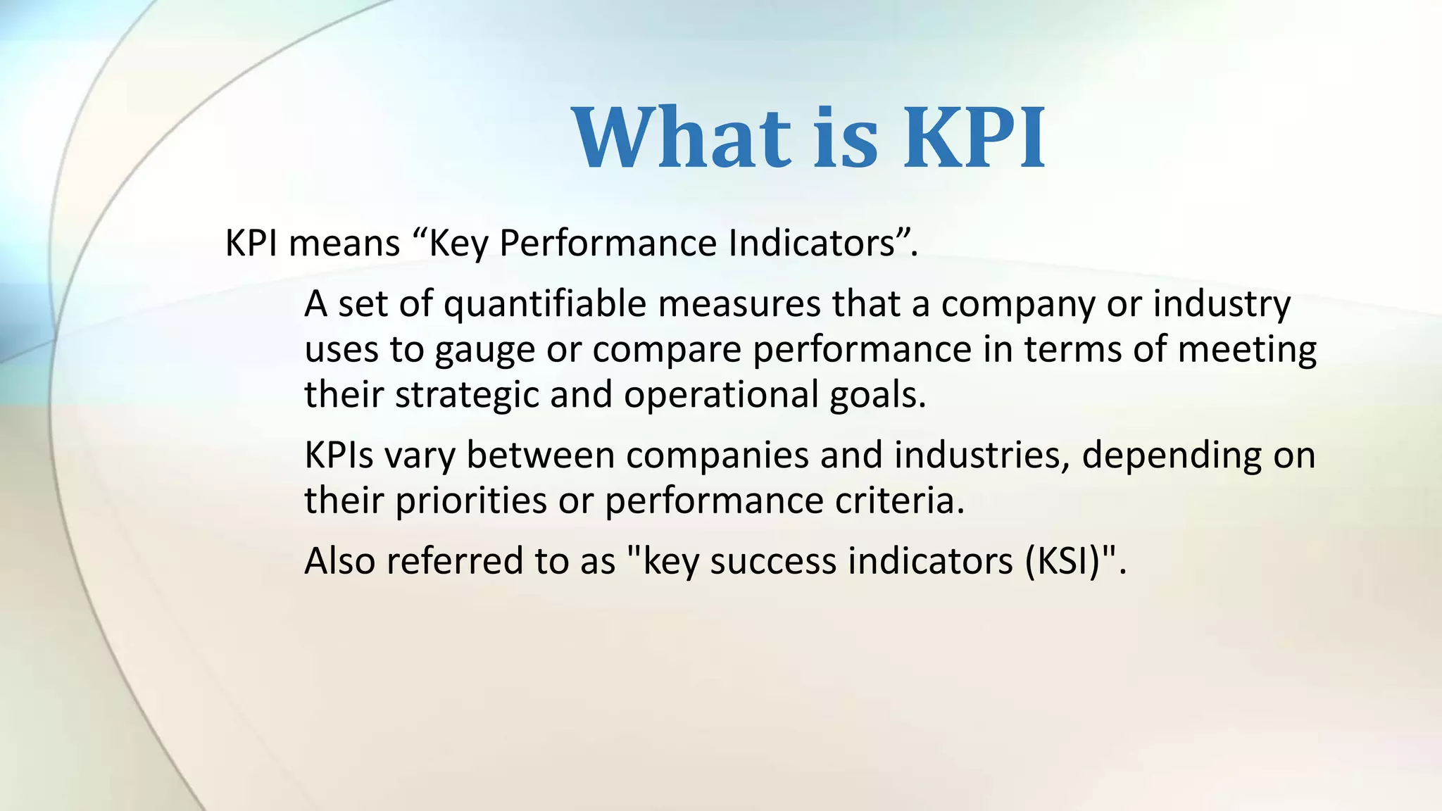 KPI and Prioritization | PPTX | Operating Systems | Computer Software ...