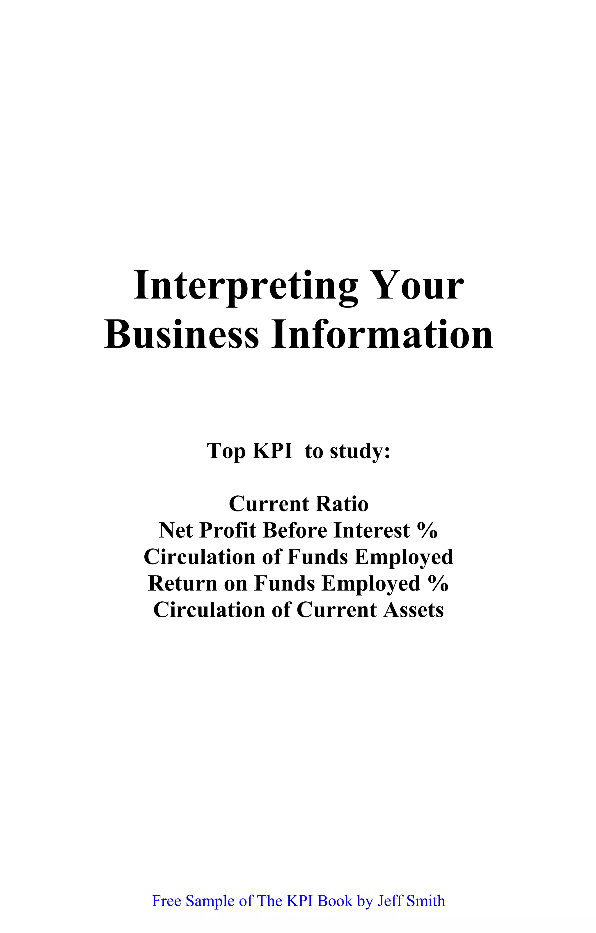 Kpi book sample | PDF