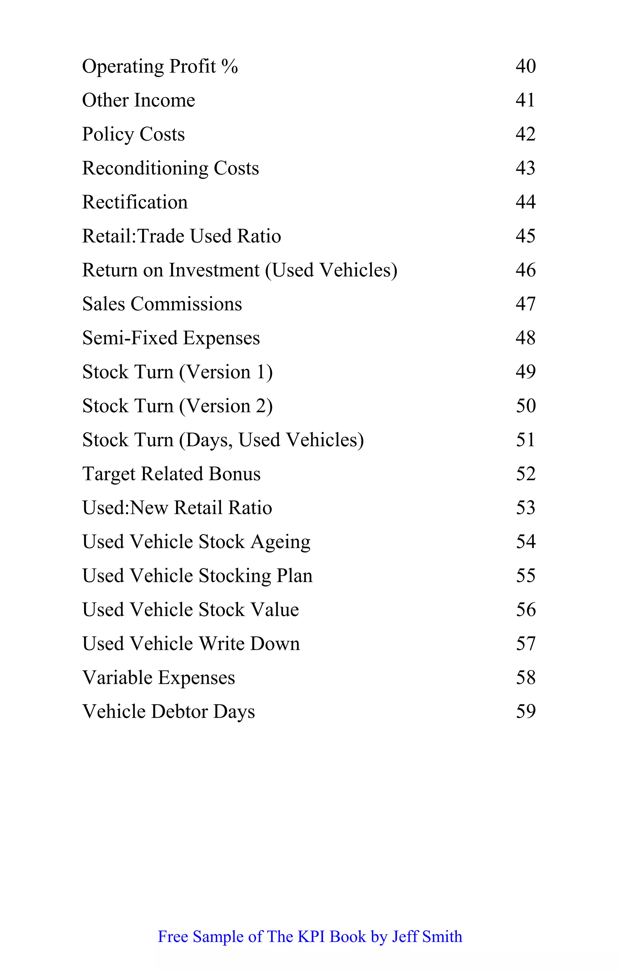 Kpi book sample | PDF