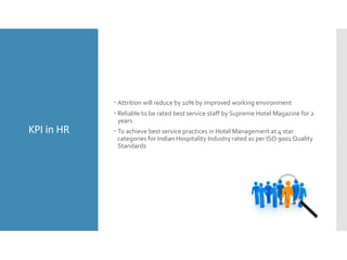 KPI(Key Performance Indicators) for Case Study of a hotel industry | PPTX