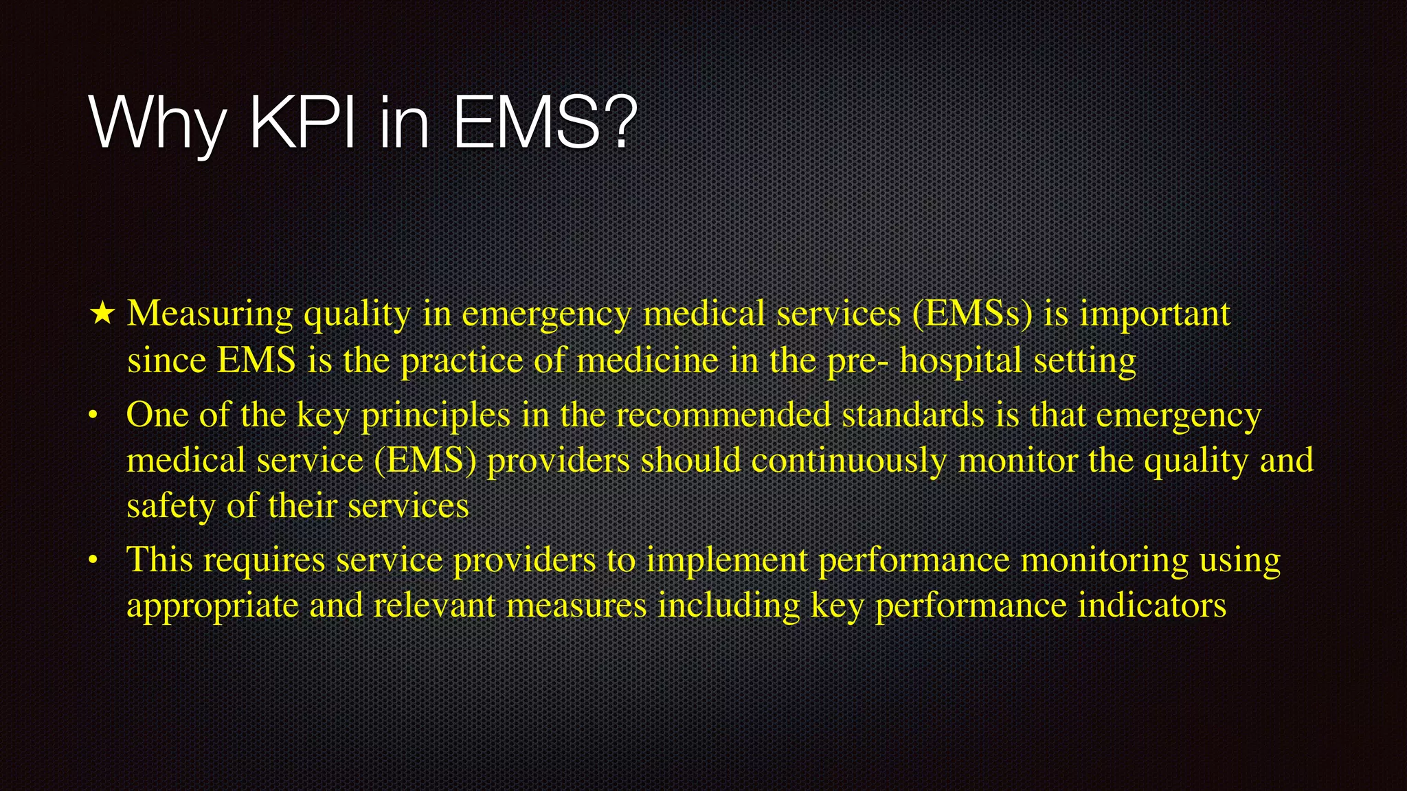 Key Performance Indices ( KPI ) Ambulances @ ni ems 2020 | PDF