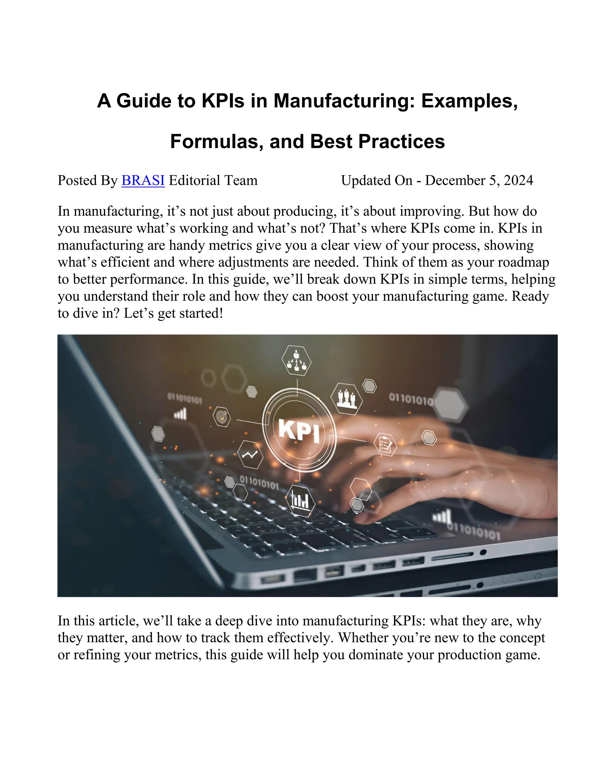 Ultimate Guide to KPIs in Manufacturing kpi manufacturing.pdf