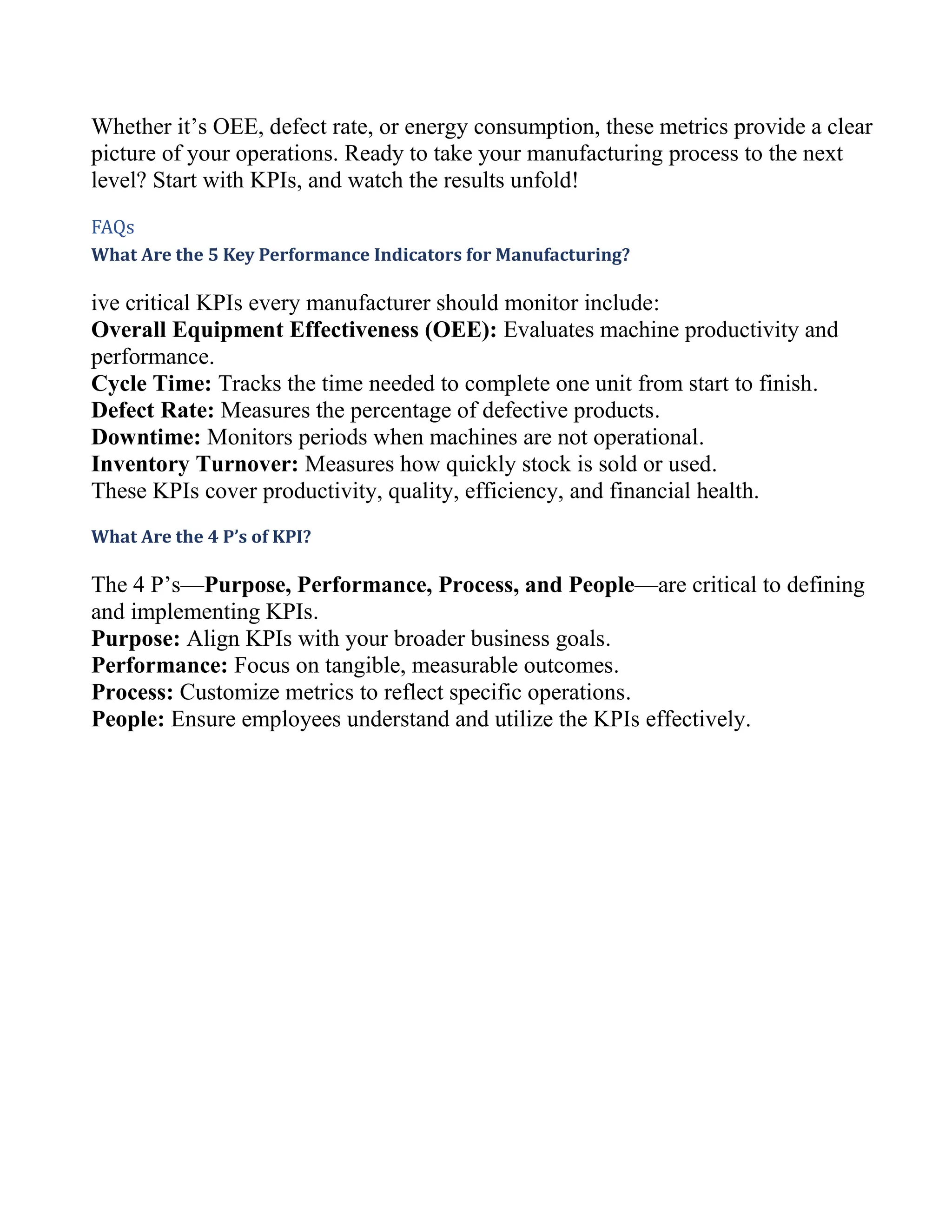 Ultimate Guide to KPIs in Manufacturing kpi manufacturing.pdf