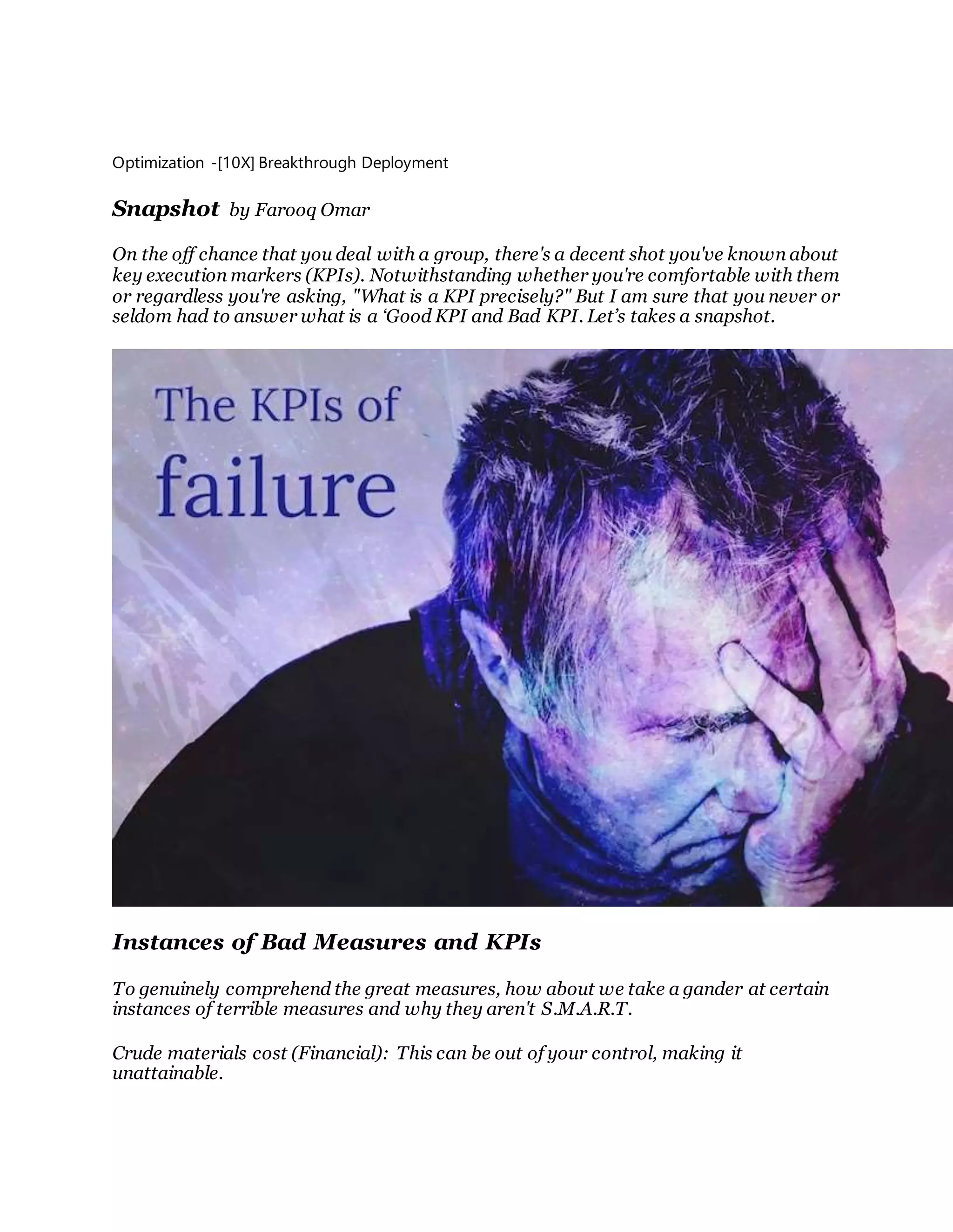 Kpi optimization | DOCX