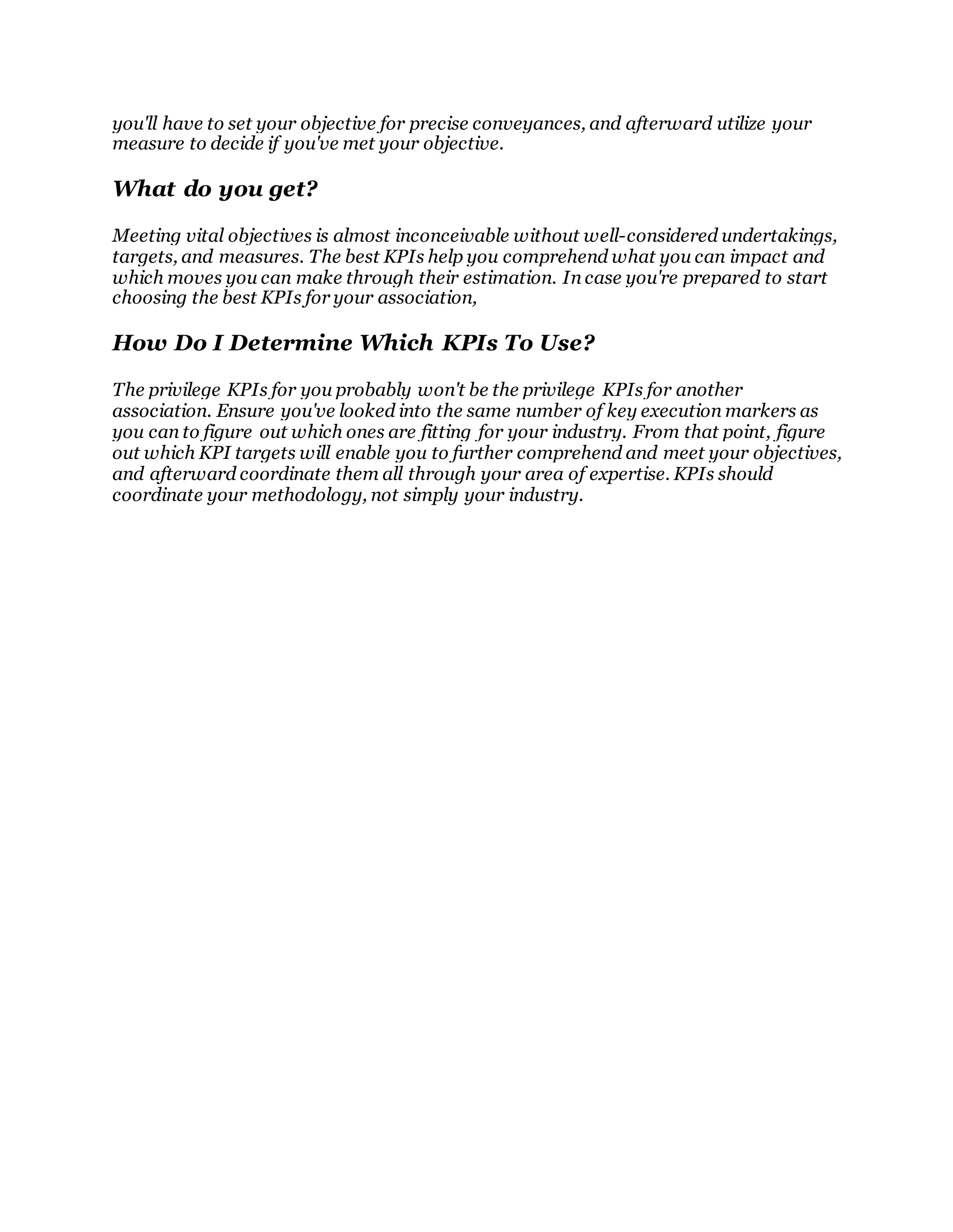 Kpi optimization | DOCX